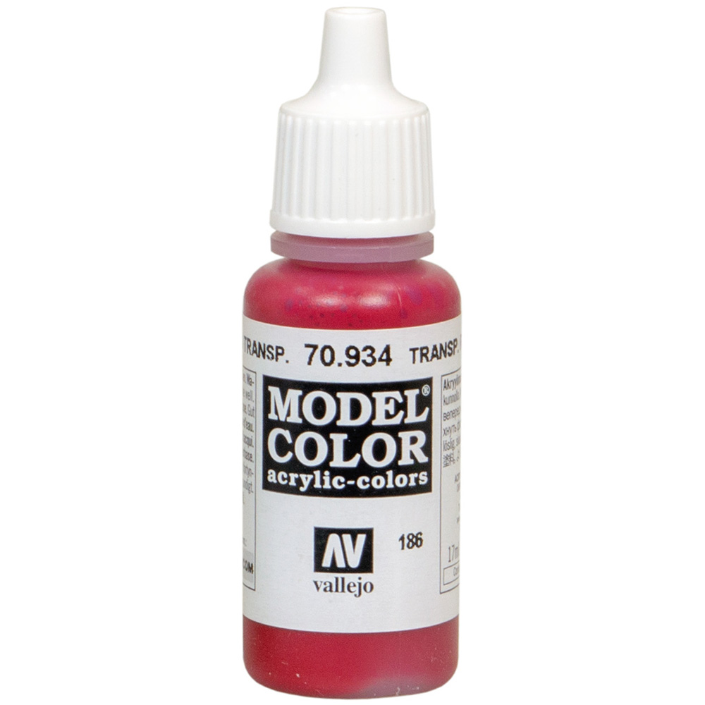 Краска Vallejo Model Color: Transparent Red 70.934 | Купить настольную ...